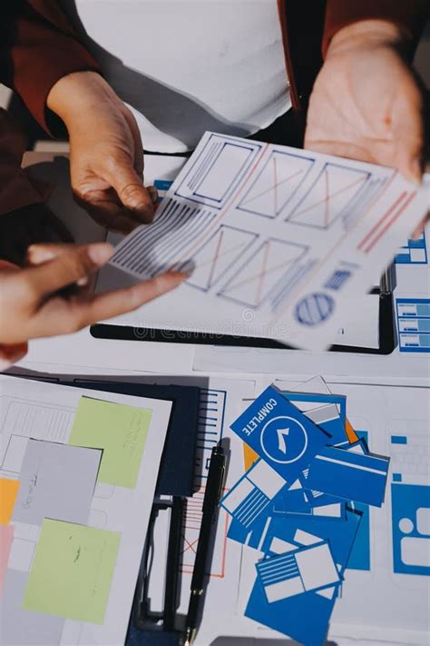 Young Asian Business Creative Team Work Together Mobile Application Software Design Project