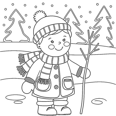 Winter Coloring Pages Coloringlib