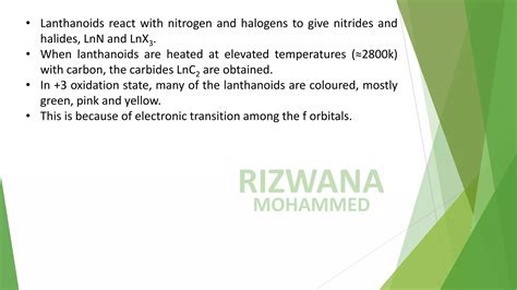 5th Lecture On Transition And Inner Transition Elements Chemistry Part I 12th Std Ppt