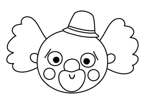Premium Vector Vector Black And White Clown Face Circus Artist Avatar