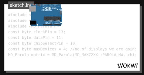Dot Matrix Display Wokwi ESP32 STM32 Arduino Simulator