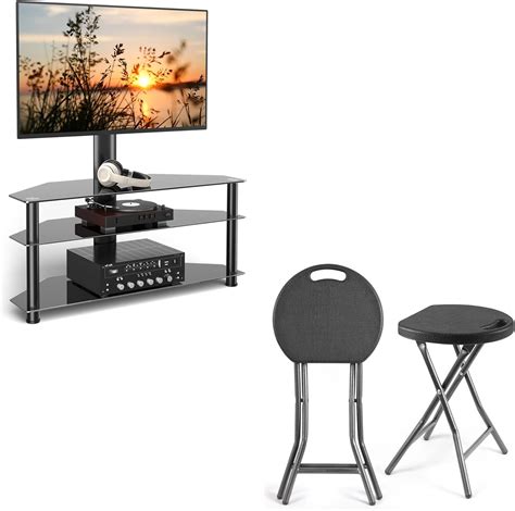 Tw1002 Swivel Corner Floor Tv Stand With Mount For Most 37