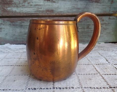 Vintage West Bend Solid Copper Coffee Cup Metal Drinkware Etsy