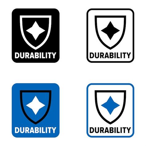 Premium Vector Durability Product Ability And Property Information Sign