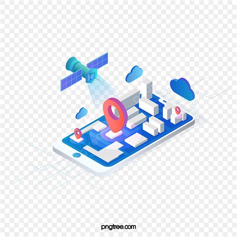 Satellite Map Vector Art Png Satellite Positioning Stereo Map Mobile Phone Color Map