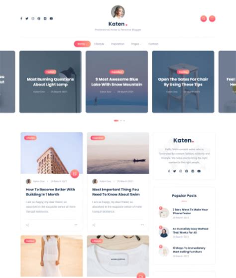 Katen Html Template Cho Tạp Chí And Blog Cá Nhân Manhtuan Name Vn
