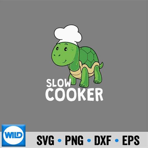 Turtle Svg Turtle Slow Cooker Chef Cooking Tortoise Svg Wildsvg