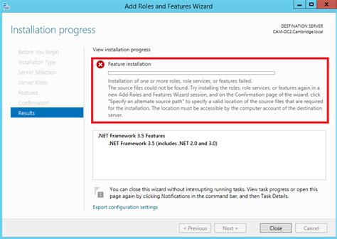Tech Note NET Framework Feature Install Fails On Windows Server R TechSupportPro Uk