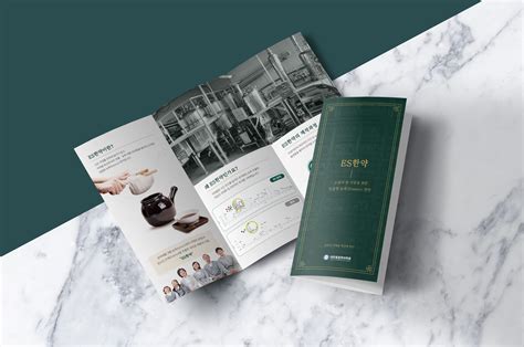 Es한약 3단리플렛 전단지·포스터·인쇄물 포트폴리오 크몽