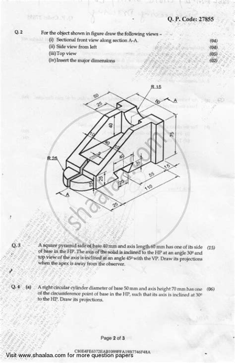 Engineering Drawing 2017 2018 Be Civil Engineering Semester 2 Fe First Year Cbcgs Question