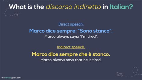 Discorso Indiretto Italiano How To Use Indirect Speech In Italian Pdf