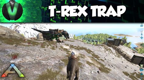 T REX TRAP Ark Survival Evolved The Island PVP YouTube