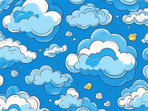 Premium Photo Cloud Pattern Illustration Background