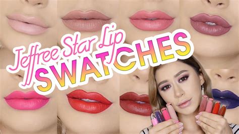 JEFFREE STAR VELOUR LIQUID LIPSTICK SWATCHES Review Demo