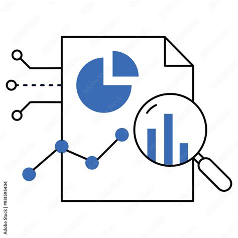 An Icon Highlighting Data Analysis With A Magnifying Glass Over A