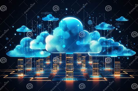 Smooth Cloud Data Migration Effortless Transitioning Stock Illustration