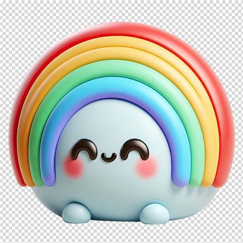 Premium Psd A Rainbow Ball With A Rainbow On It
