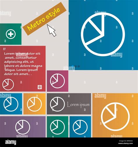 Pie Chart Graph Icon Sign Buttons Modern Interface Website Buttons With Cursor Pointer Vector