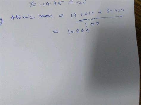 Example 1 Boron Has Two Isotopes Boron 10 And Boron 11 Whose