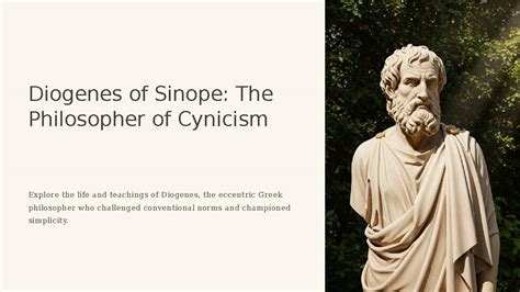 Diogenes Of Sinope The Philosopher Of Cynicism Lesson Presentation