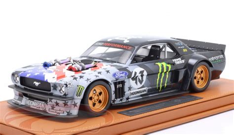 118 Topmarques 1965 Ford Mustang Hoonigan V2 Stars And Stripes 43 Ken Block Resin Car Model