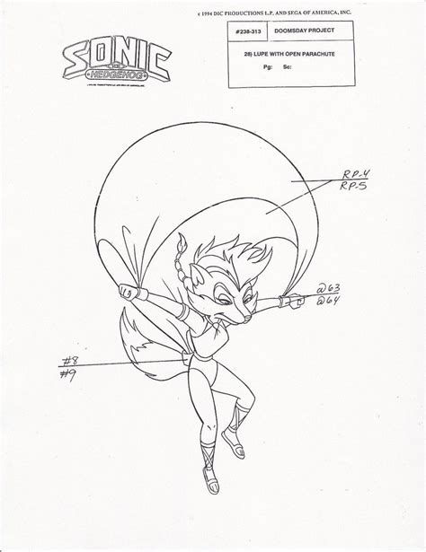Model Sheets On Twitter Sonic The Hedgehog Model Sheet Of Lupe With Open Parachute Dic