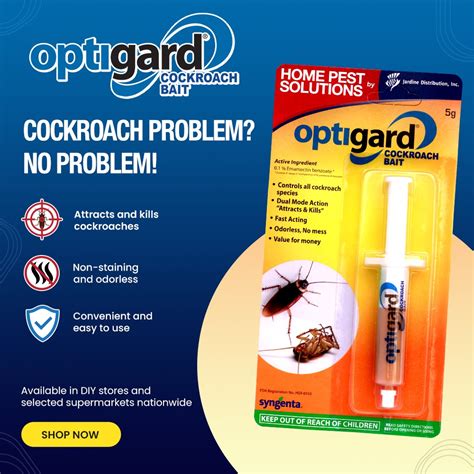 Optigard Cockroach Bait Dual Mode Action Attracts And Kills Cockroach