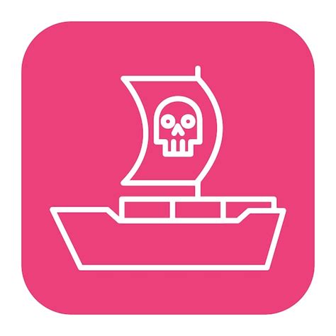 해적 선박 아이콘 프리미엄 벡터