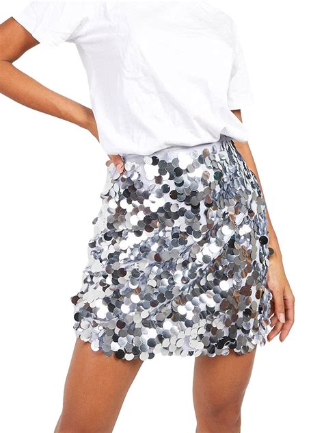 Caoirhny Women S Sequin Mini Skirt Glitter Skirt Belly Dance Short