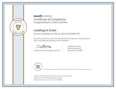 Scott Ludecker On Linkedin Certificate Of Completion
