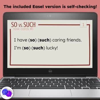 SO Vs SUCH Activity Linguistic Investigation Task Cards By Rike
