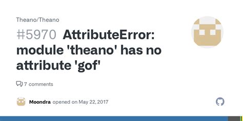Attributeerror Module Theano Has No Attribute Gof · Issue 5970