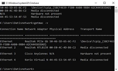آموزش کامل دستور Getmac در Cmd ویندوز دیتکو دهکده دانش و فناوری