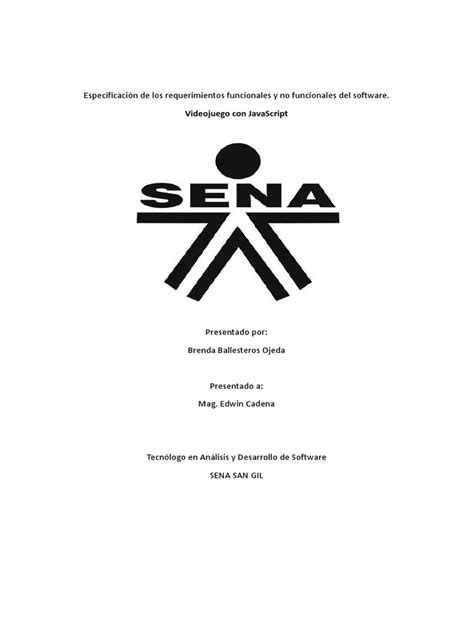 Especificación De Los Requerimientos Funcionales Y No Funcionales Del Software Pdf Software