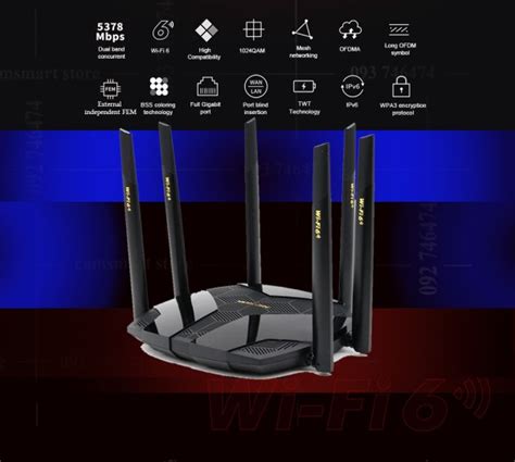 Mercury Wifi 6 Ax5400m All Gigabit Port Router Home High Speed Wall