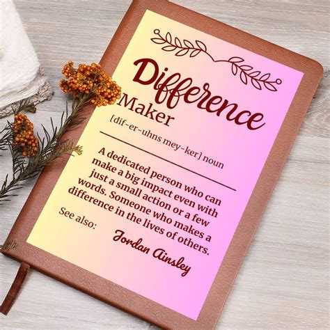 Difference Maker Journaldifference Makerblank Bookspersonalized