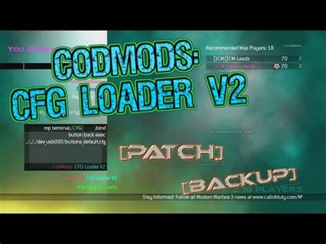 MW2 Patch Backup CodMods CFG Loader V2 Update V2 1 Free Download Updated Link 8 16 2018