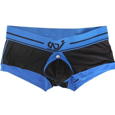 Men Boxer Brief Sexy Open Butt Jockstrap G String Back Hole Gay