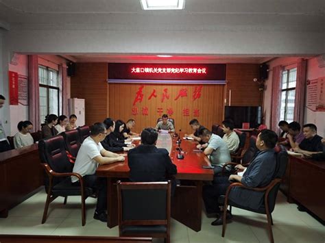东安大庙口镇机关党支部开展党纪学习教育发展条例精神