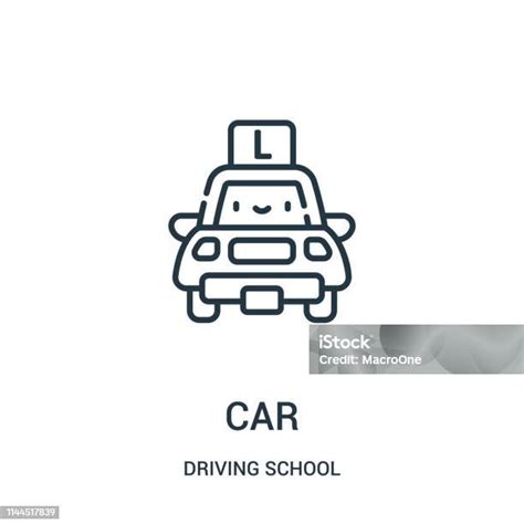 汽車圖示向量從駕駛學校集合細線汽車輪廓圖示向量插圖向量圖形及更多交通圖片 交通 商務 圖示 Istock