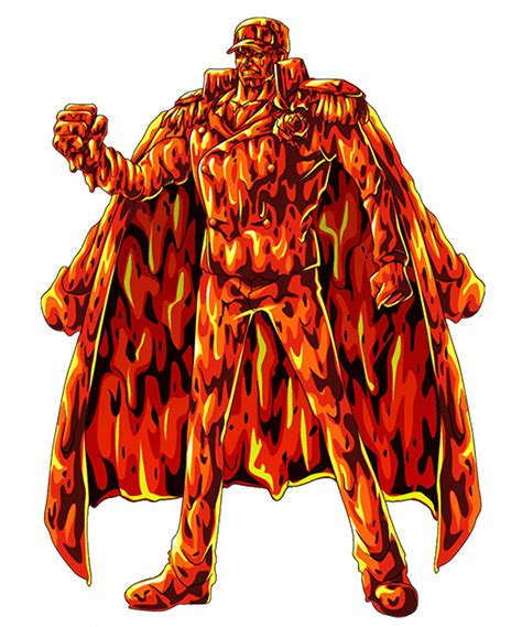 Akainu lava man PNG Image Mangá one piece One piece Herois