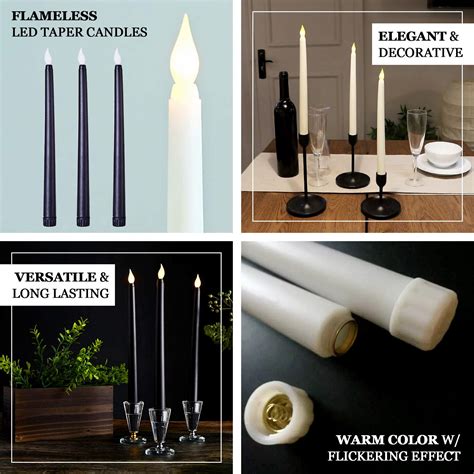 Efavormart Set Of 3 11 Flickering Flameless Battery Operated Led