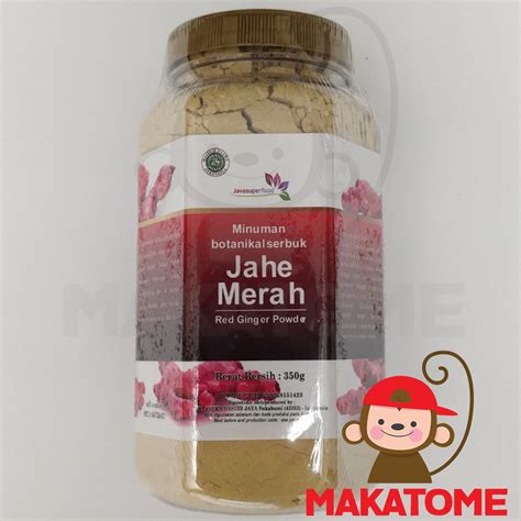 Jual Bubuk Jahe Merah 350gr Javasuperfood Java Super Food 350 Gr Red Ginger Powder Gram Shopee