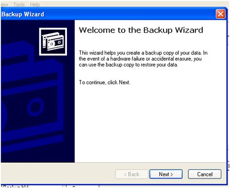 Backup Restore Wizard