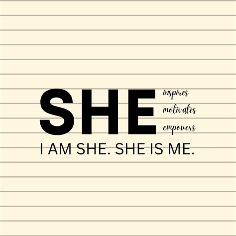 I Am She Svg She Is Me Svg Woman Empowerment Svg Empowered Etsy