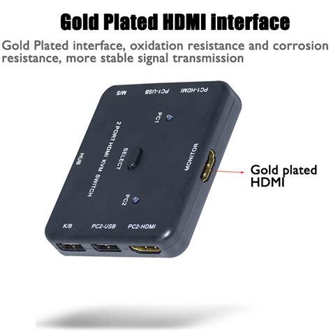 3d Hdmi 호환 Kvm Usb 20 키보드 마우스 프린터 모니터 호스트 Hdtv Pc 모니터 공유 스위처 박스 Usb