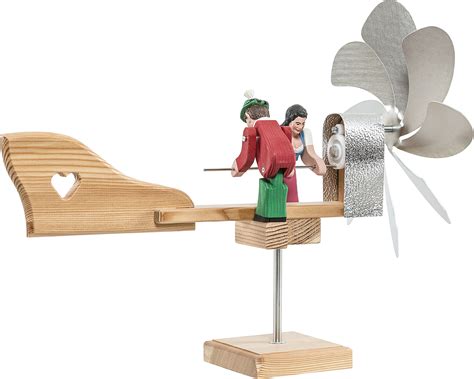 Windrad Klein Mit Tiroler Und Frau