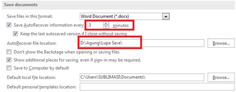 Backup Otomatis File Word Selamatkan File Hasil Ketikan Word Agung