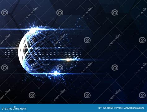 Technological Globalization Data Abstract Background Vector Stock Vector Illustration Of