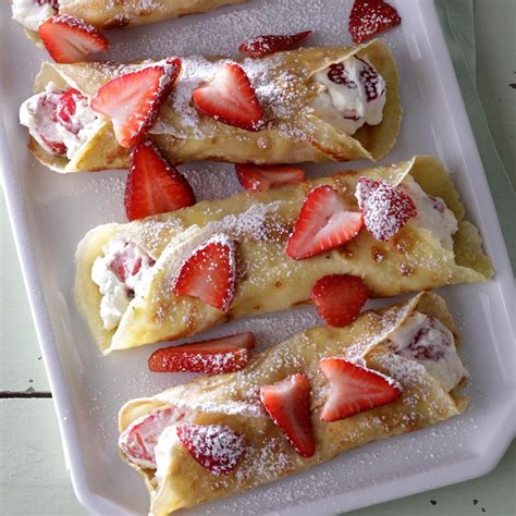 Creamy Strawberry Crepes Recipe How To Make It Taste Of Home